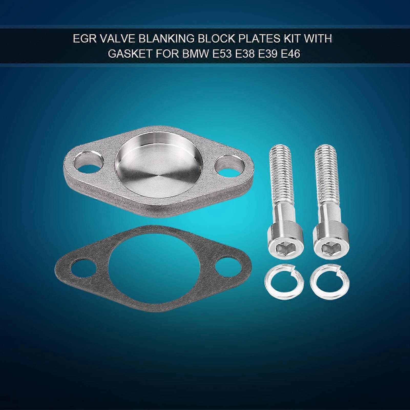 EGR Valve Blanking Block Plates Kit with Gasket for BMW E53 E38 E39 E46 ...