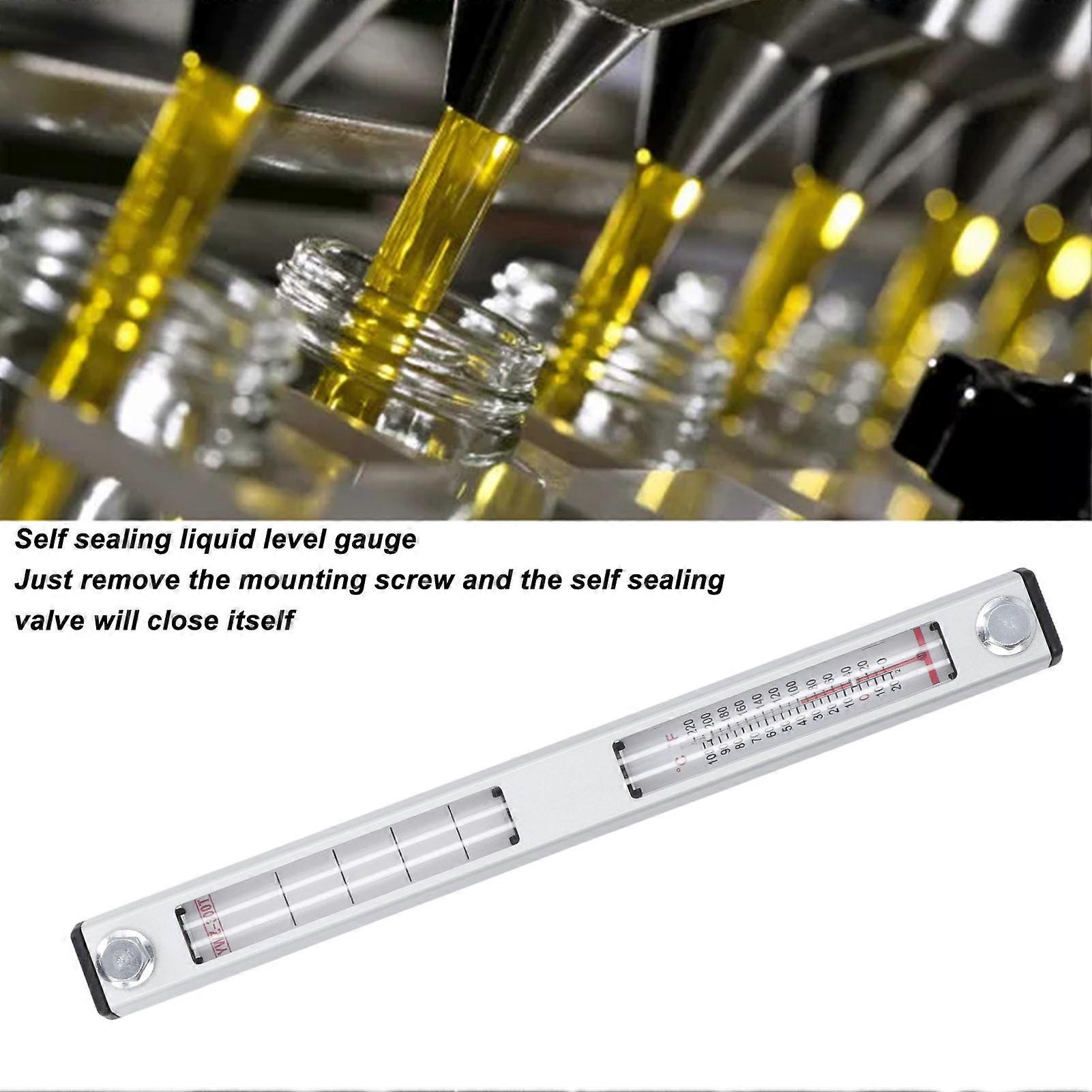 Hydraulic system oil level meter alloy glass self-shutter transparent ...