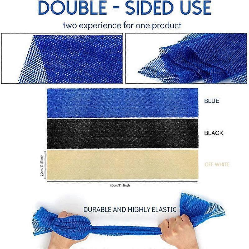 3 Pieces African Net Long Net Exfoliating Shower Body Scrubber Back ...