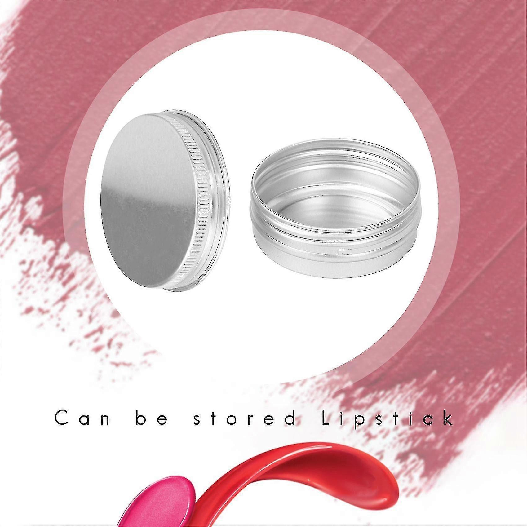 30 Pack Screw Top Round Metal Lip Balm Tins Containers Lids (1oz ...