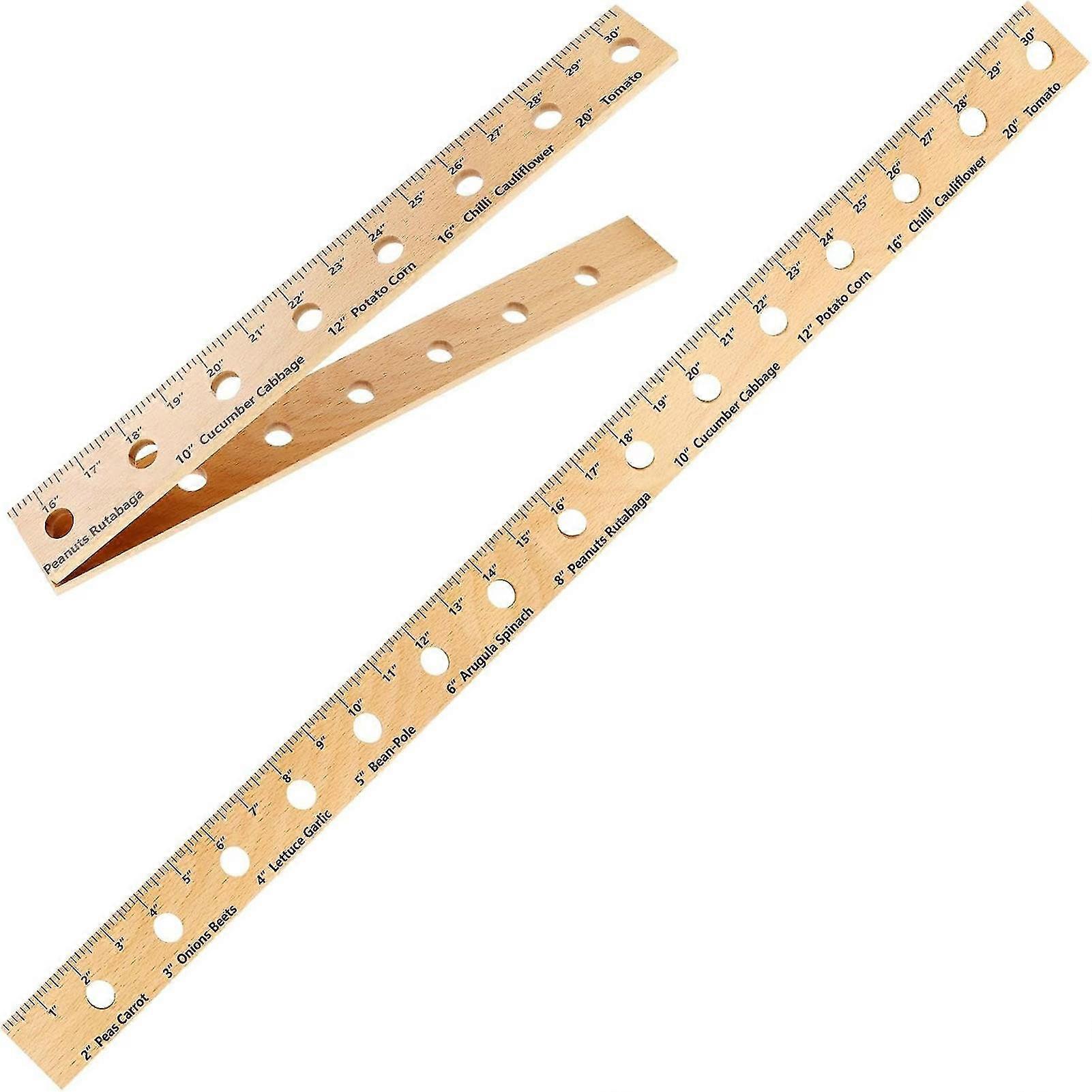 Wooden Plant Ruler Foldable Planting Ruler with Holes Smooth Edge Burr ...