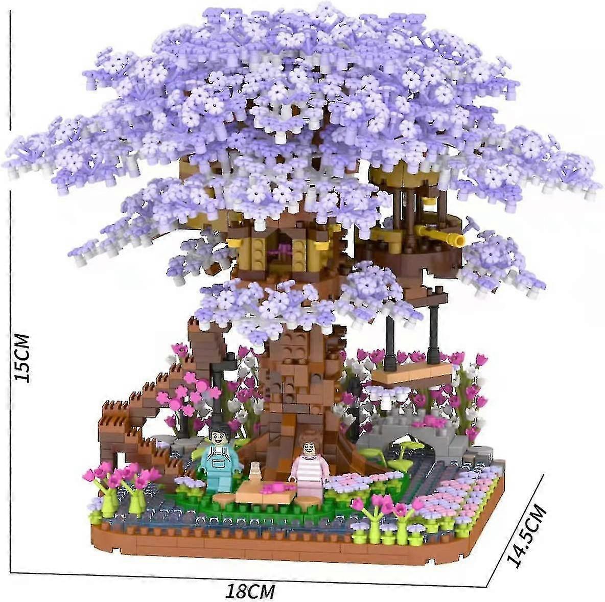 2200pcs Cherry Bonsai Tree Building Sets For Girls And Boys, Mini ...