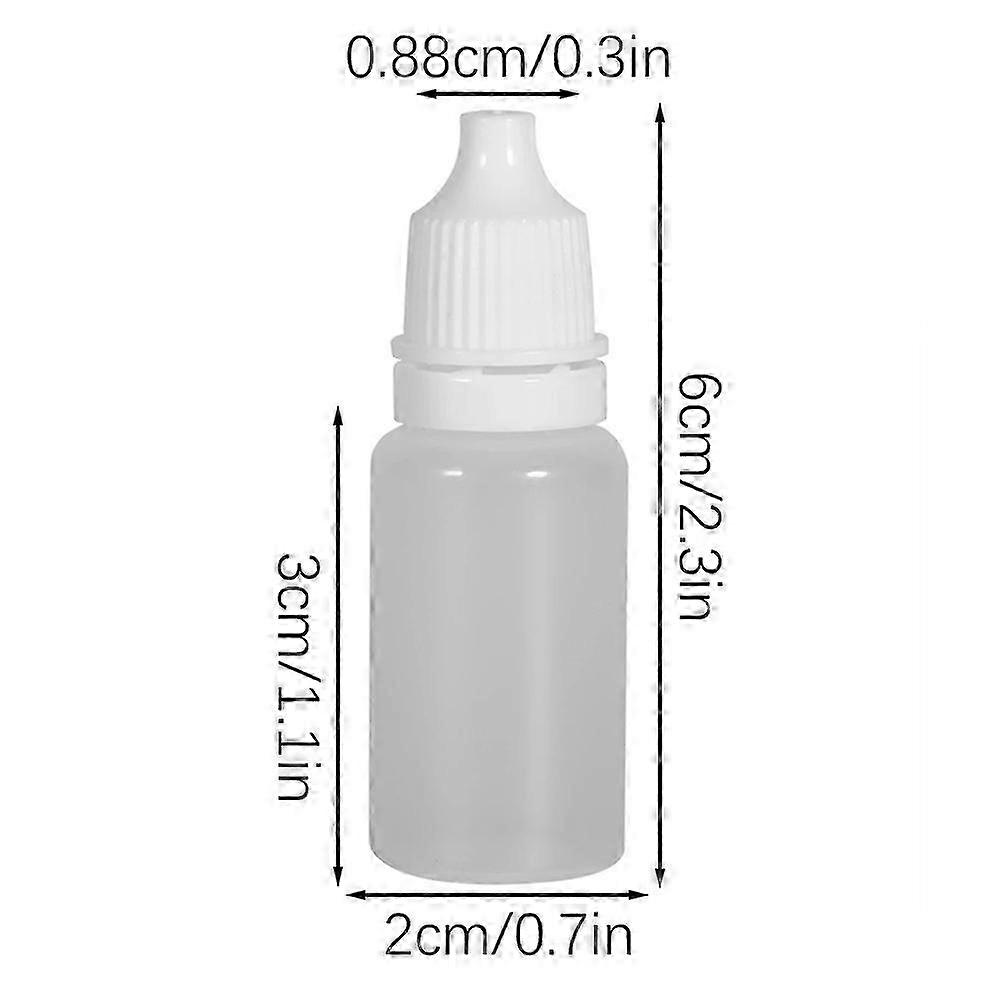 50pcs 10ml Empty Plastic Eye Drop Bottles With Cap - Squeeze Dripper ...