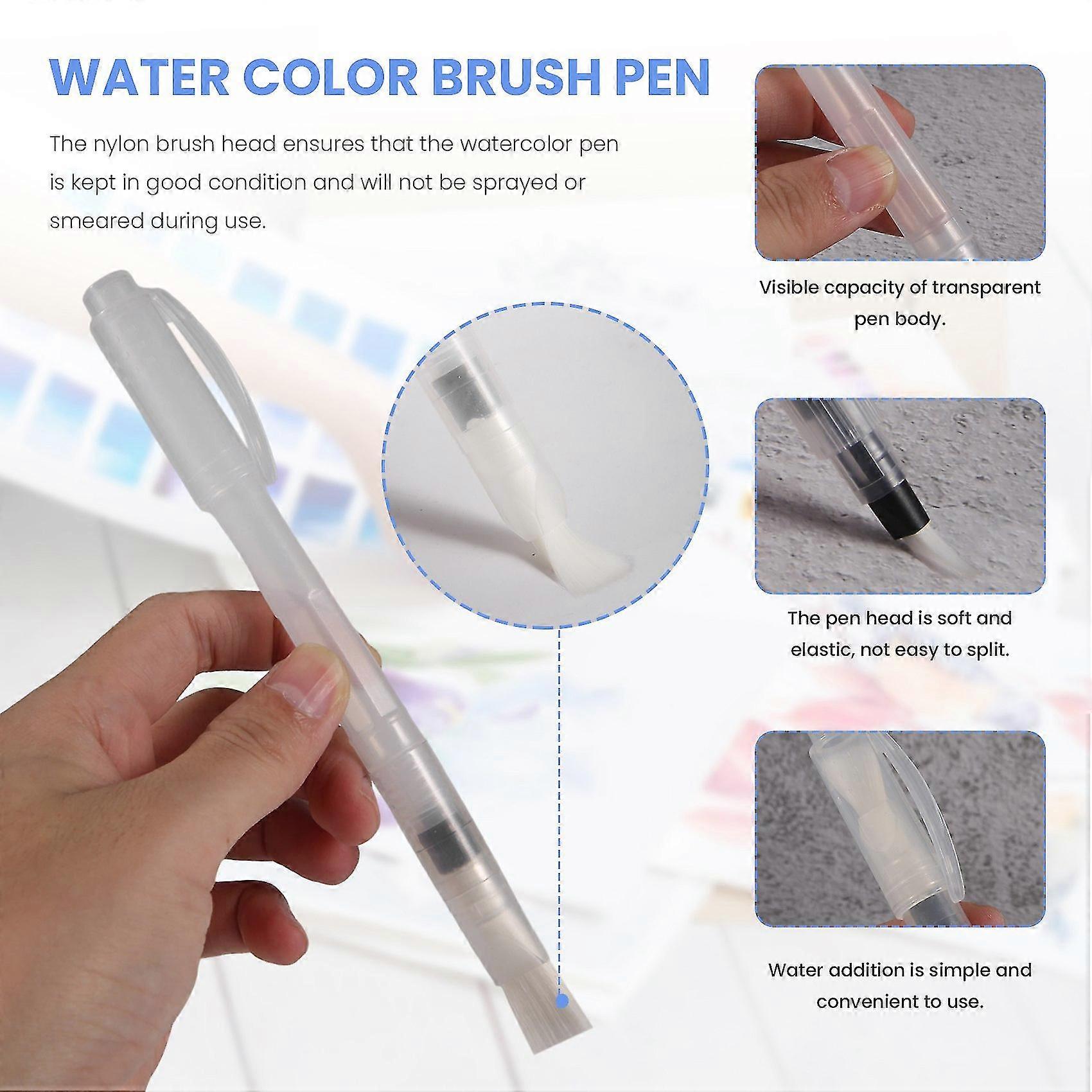 12 PCS Water Color Brush Pen Set, Watercolor Paint Pens, Water Color ...