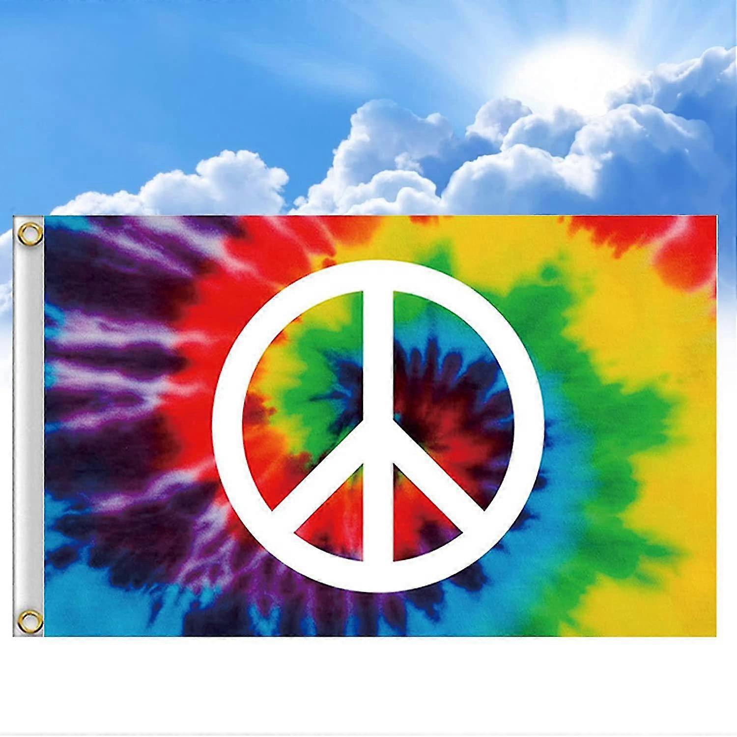 Peace Flag, Rainbow Flags For Outdoors Decorative, Double Printed World ...