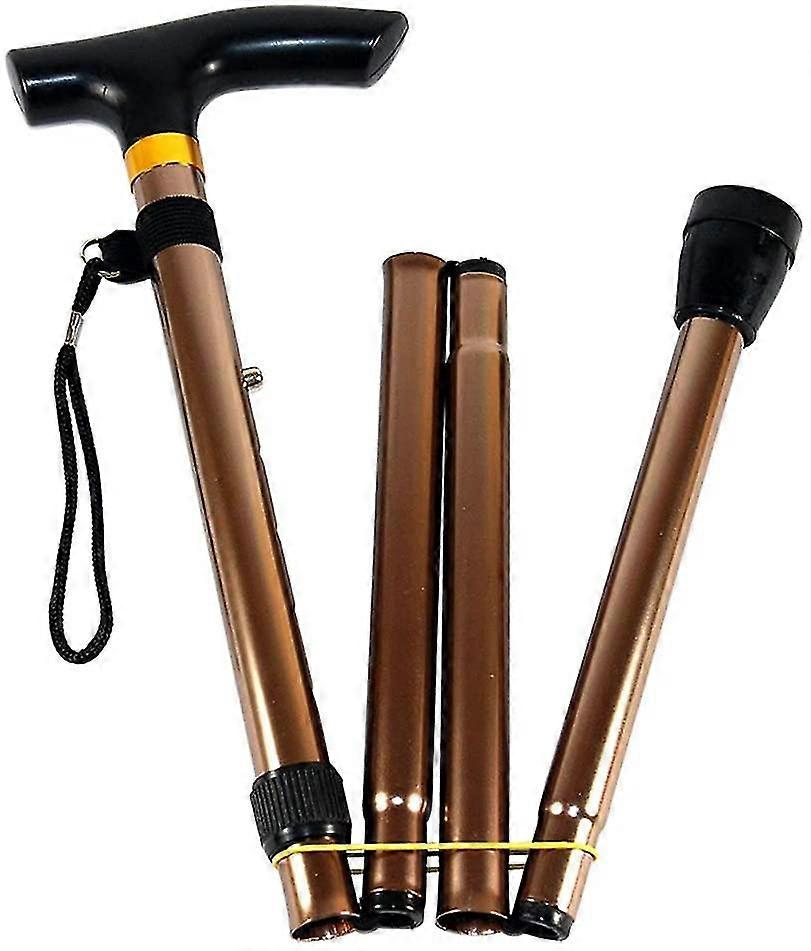 Folding Walking Cane, Extendable Cane With Wooden Handle, Adjustable ...