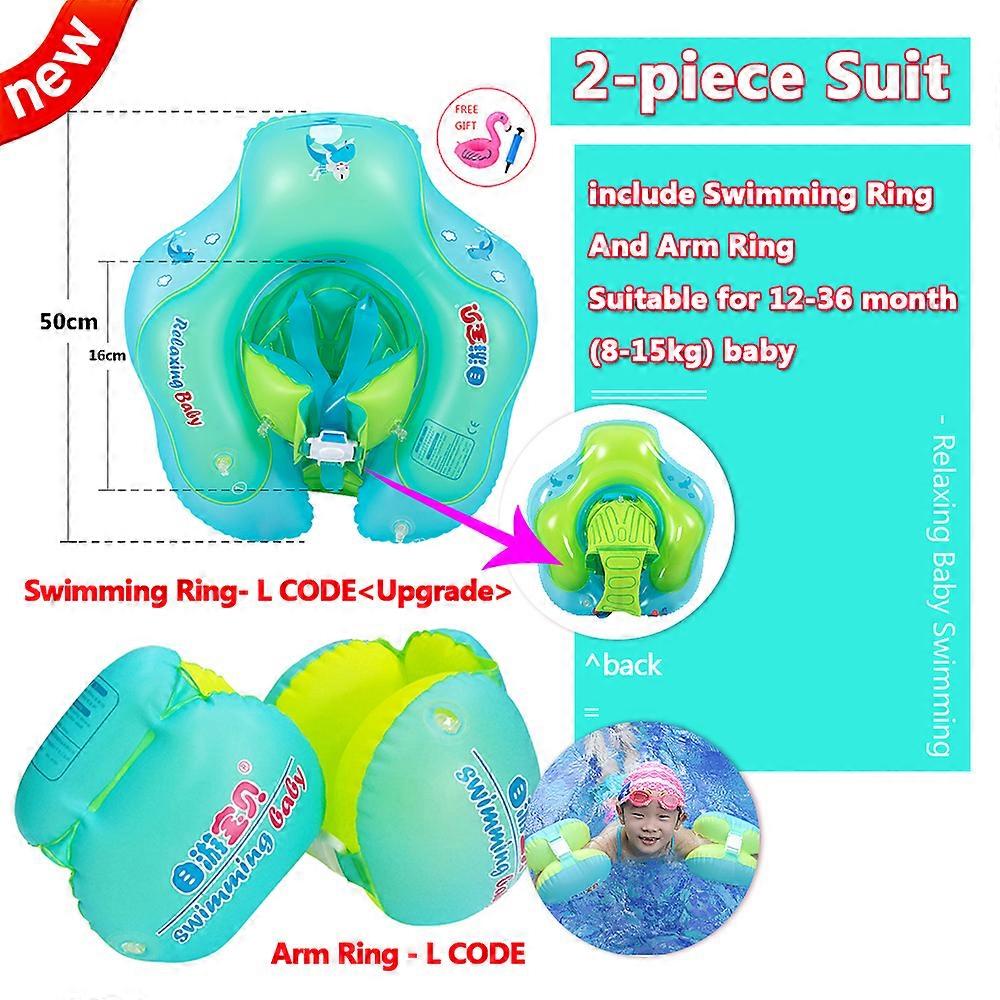 Relaxing Baby Inflatable Swimming Circle Double Raft Float Swimming ...