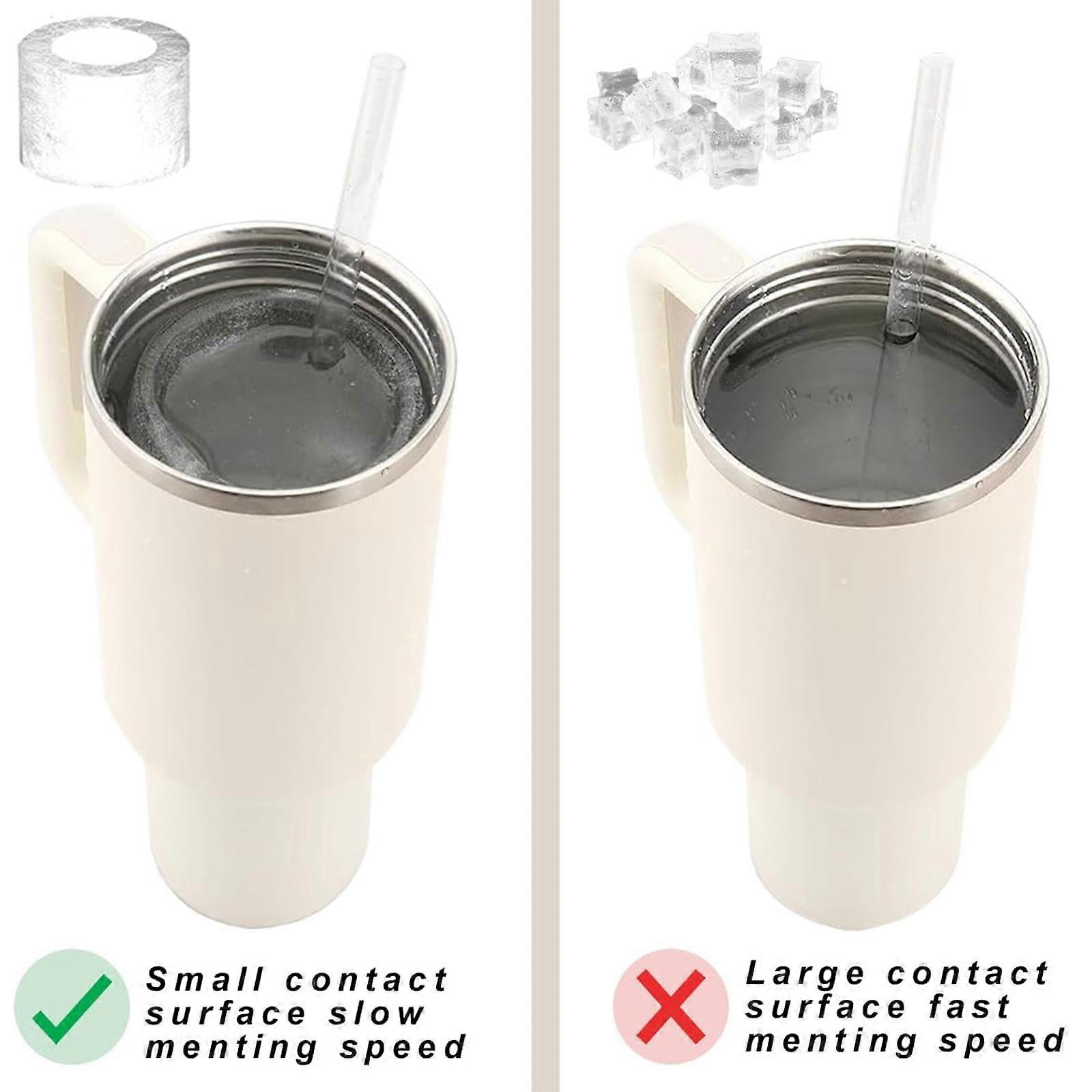 Ice Cube Tray for Stanley Cup, Silicone Hollow cylindrical Ice Block ...