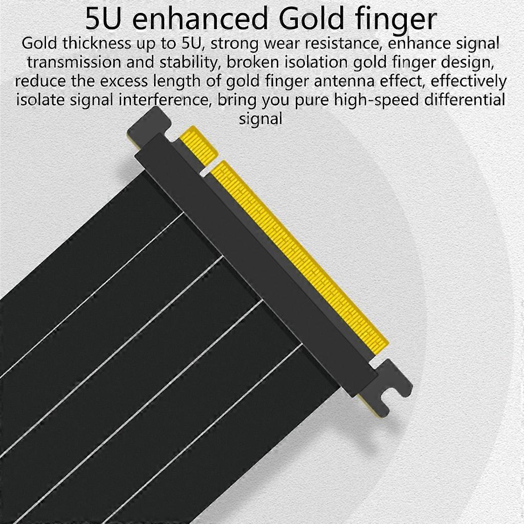 PCIE 4.0 16x Shielded Extreme High Speed Riser Cable for GPU Extension ...