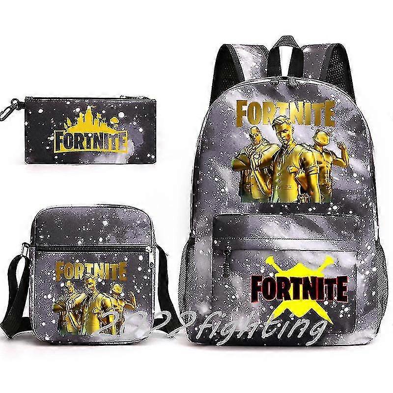 3pcs Fortnite Backpack Teen School Bag For Girls Backpack Women Men ...