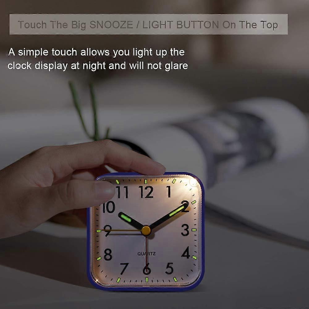 Silent Alarm Clocks Bedside Non Ticking Battery Powered Table Clocks ...