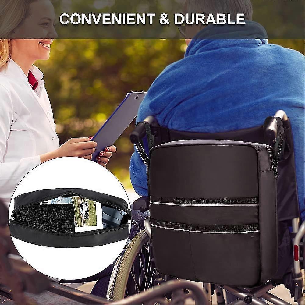 Wheelchair Bag With Pockets, Large Capacity Wheelchair Backpack Bag ...