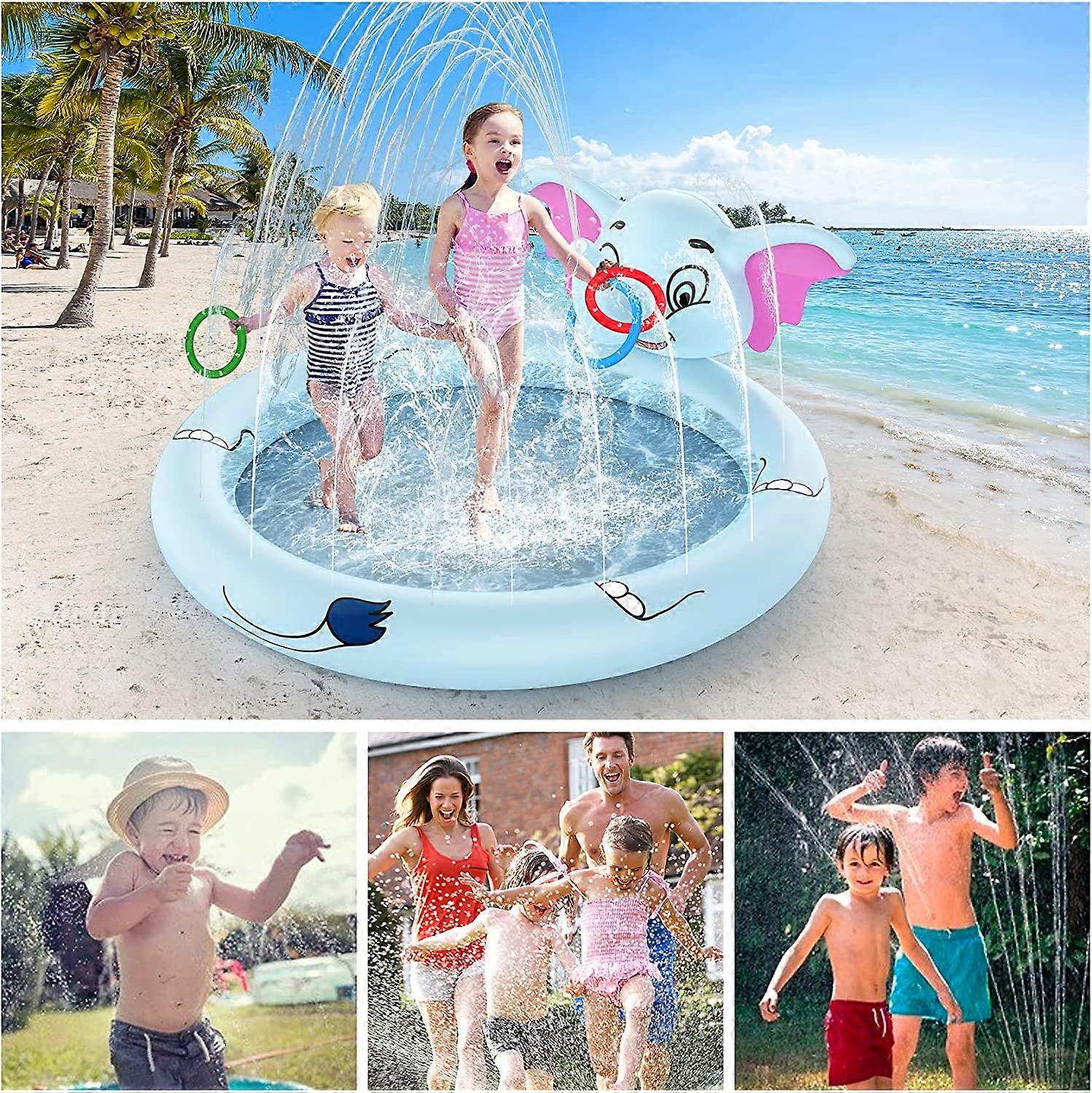 Children's Water Jet Mat, Inflatable Paddling Pool, Children's Toys ...