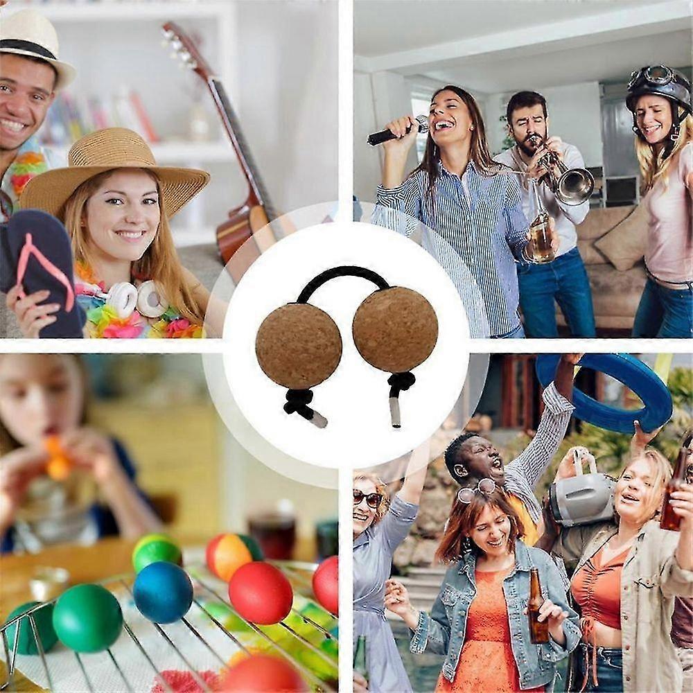 Shaker 2 Pairs Cork Kashaka Shaker Asalato Ball Instrument Percussion ...