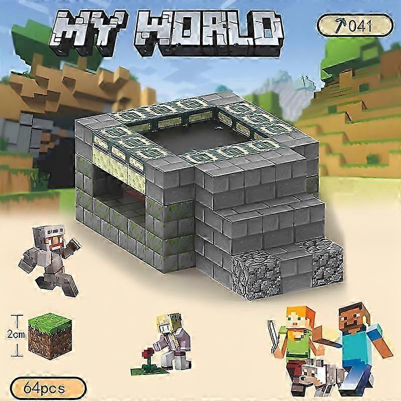 Game Minecraft mini Figure Map DIY Magnetic Toys Minecraft Dungeons ...