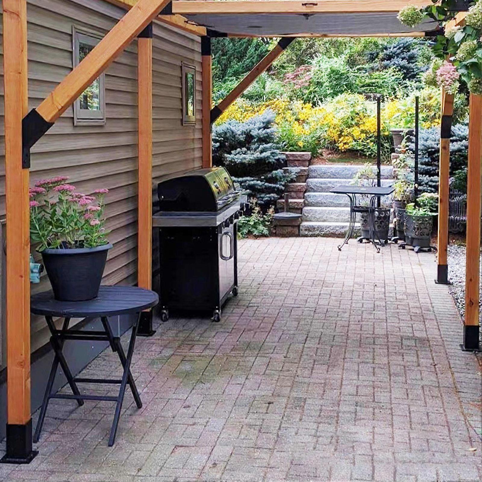 1/2Pcs Pergola Angle Support Bracket Stainless Steel 45-Degree Angle ...