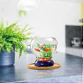 Transparent Fish Bowl Small Glass Fish Bowl Desktop Small Fish Tank ...