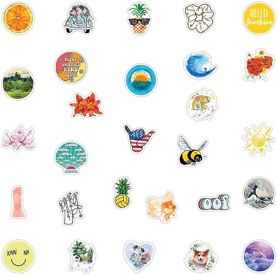 Cute Stickers For Water Bottles, 100pcs Aesthetic Stickers Decals ...
