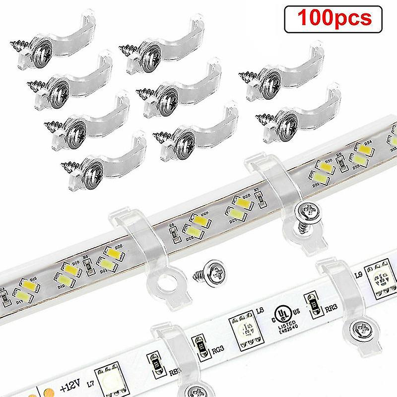 100pcs Mounting Brackets Clip One-side Fixing Clips Screws Clips ...