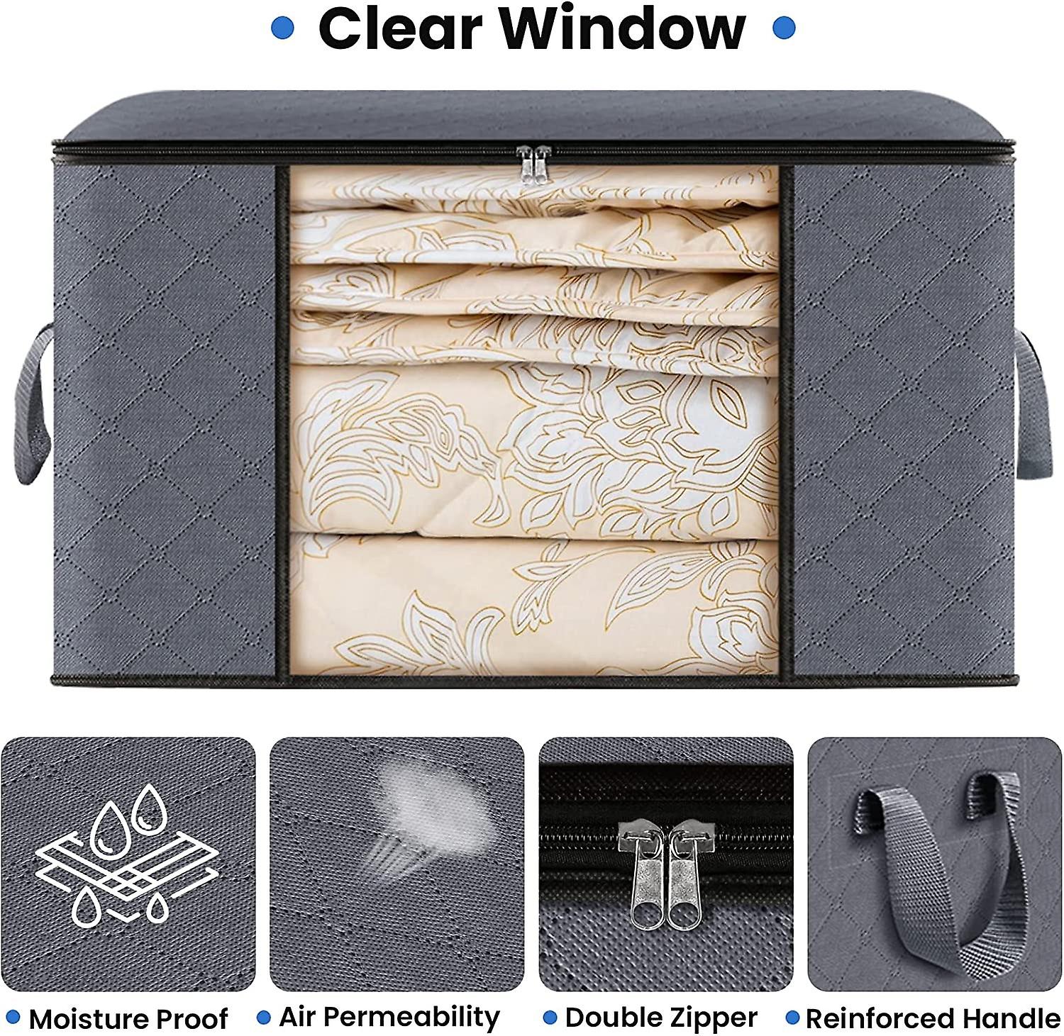 4 Pieces Sets/Set Clothes Quilt Storage Bag Blanket Closet Sweater ...