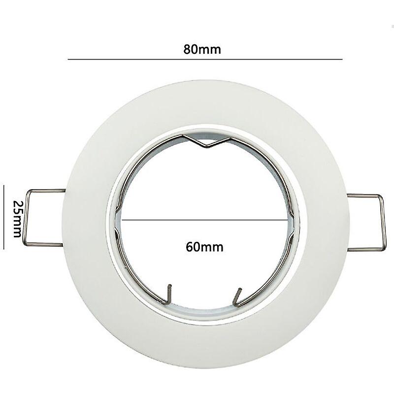4x Downlight Ceiling incl. GU10 lamp holder - Mounting hole ø60mm ...