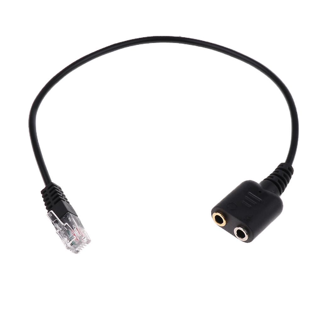 4x Dual 3.5mm Audio Jack Female to Male RJ9 Plug Adapter Cable for ...