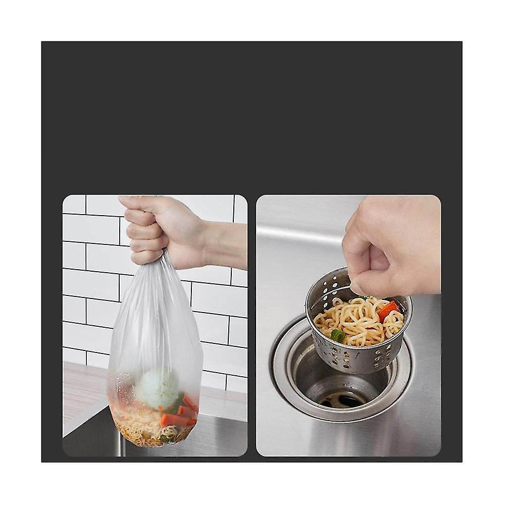 Kitchen Sink Filter Rack Foldable Sink Strainer Mesh Bag Stand Waste ...