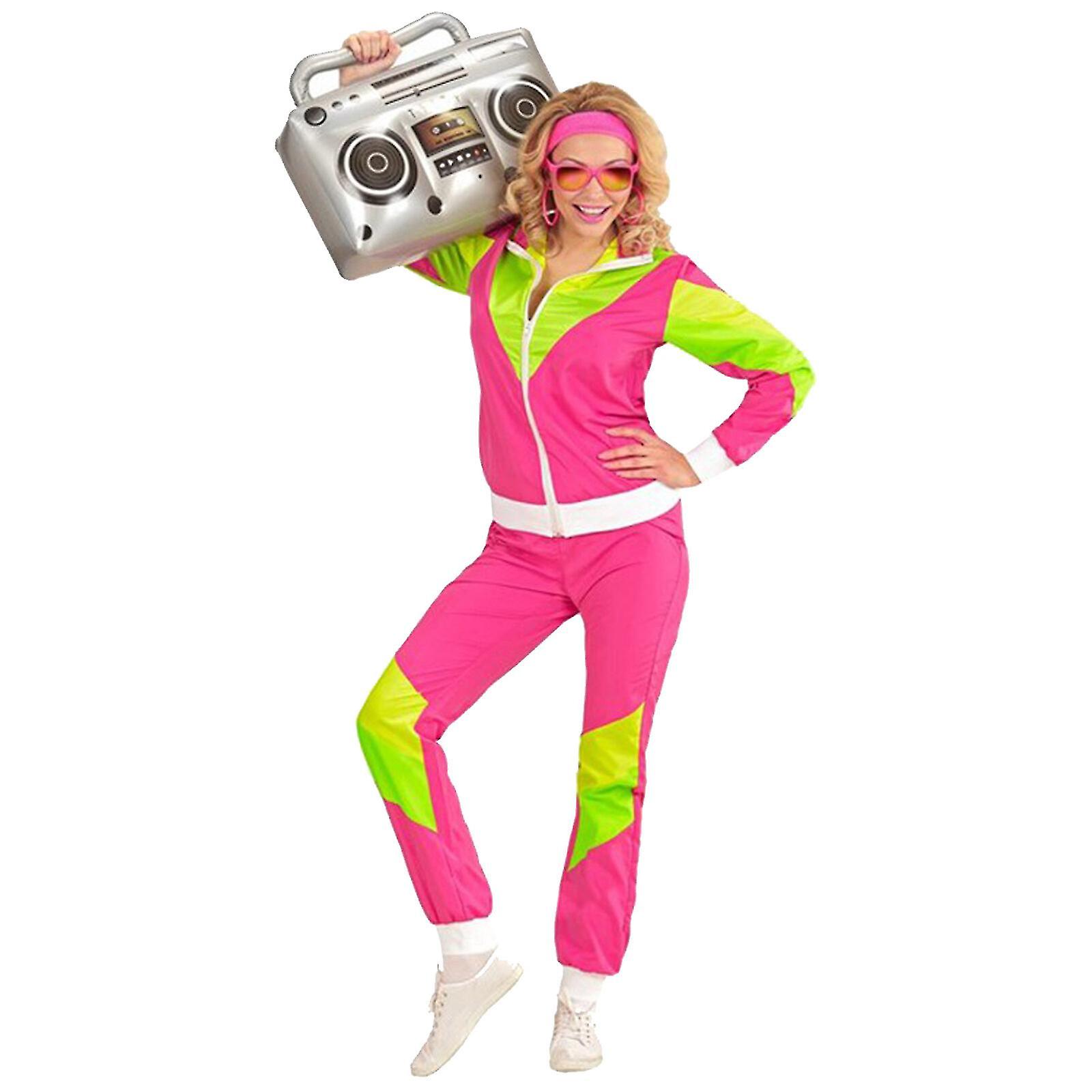 Womens 80s Tracksuit Retro Hip Hop Windbreaker Women Disco Tracksuit ...