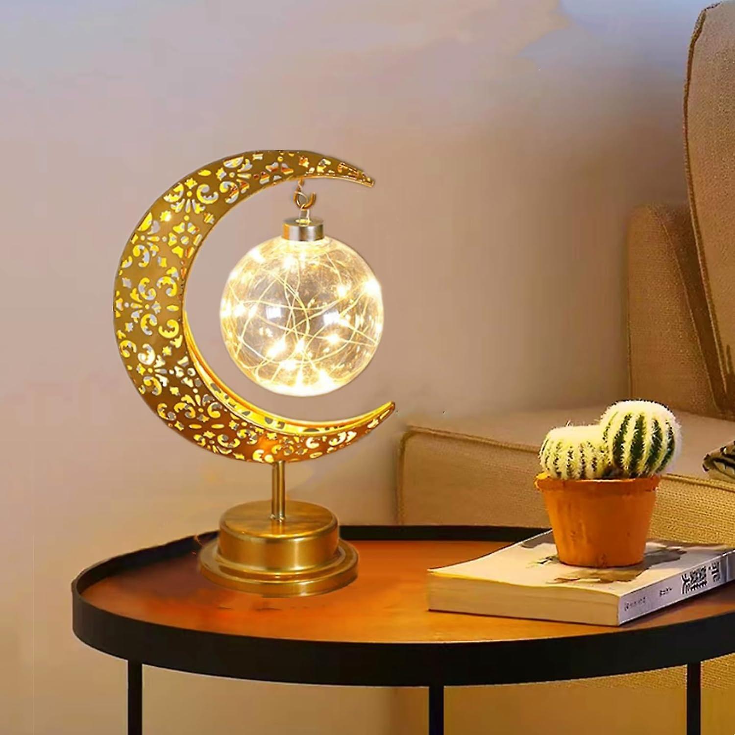 Moon Table Lamps Ramadan Lamp Enchanted Lunar Lamp, Battery Operated ...