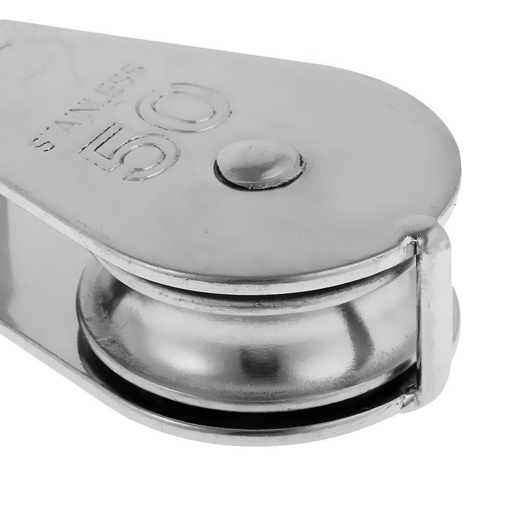 Heavy Duty Stainless Steel Swivel Eye Single Sheave Rope Pulley Block ...