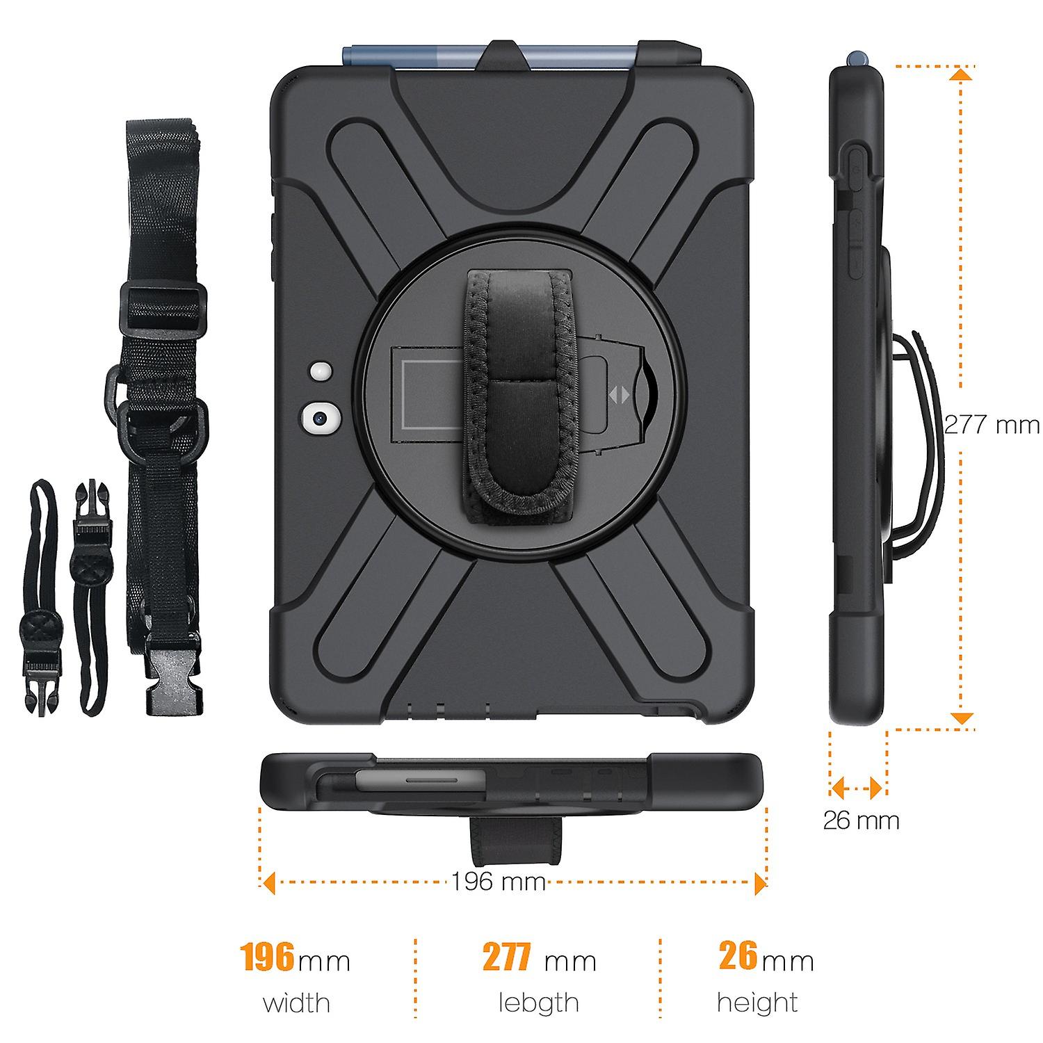 [Built-in Hand Holder Strap] 360° Swivel Combo KickTablet Shell for ...