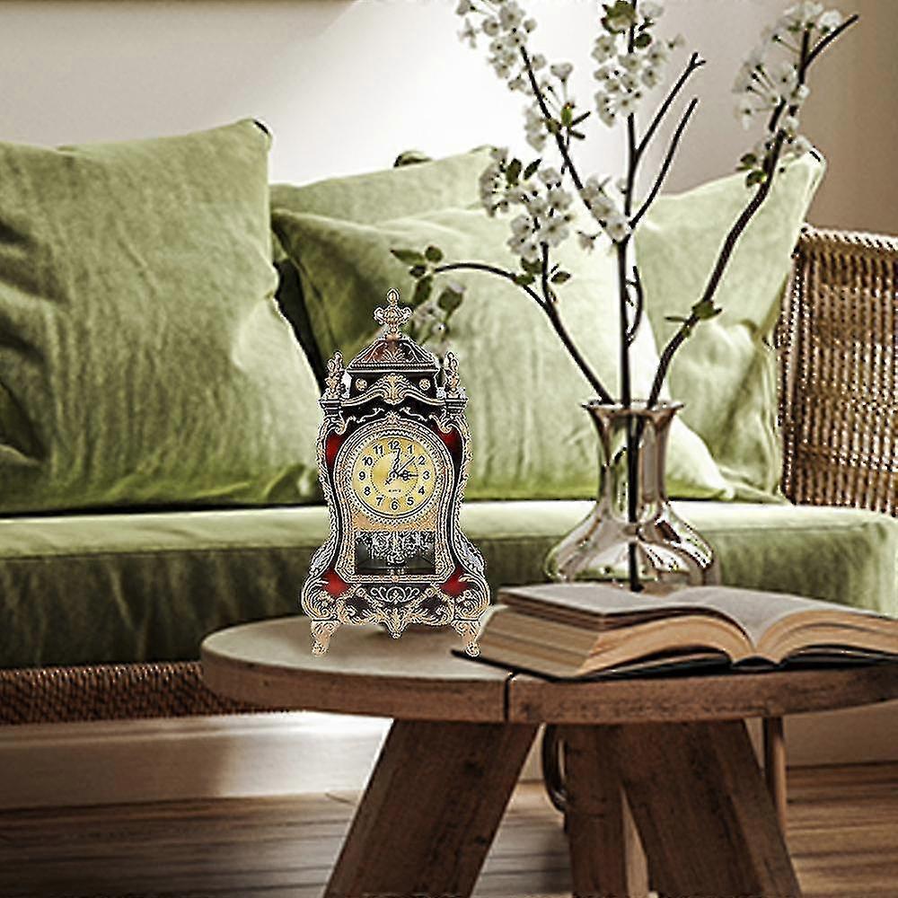 Vintage European-style Table Desk Clock Antique Home Decoration Clock ...