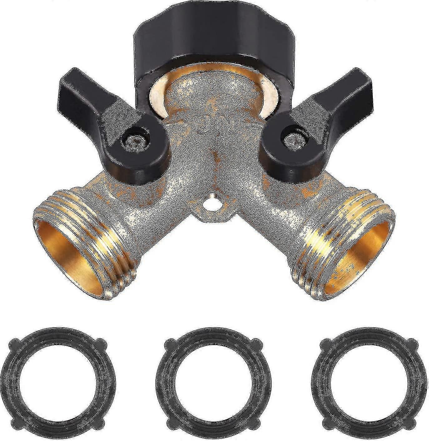 Double Washing Machine Faucet, Brass Garden Faucet Splitter, Y ...