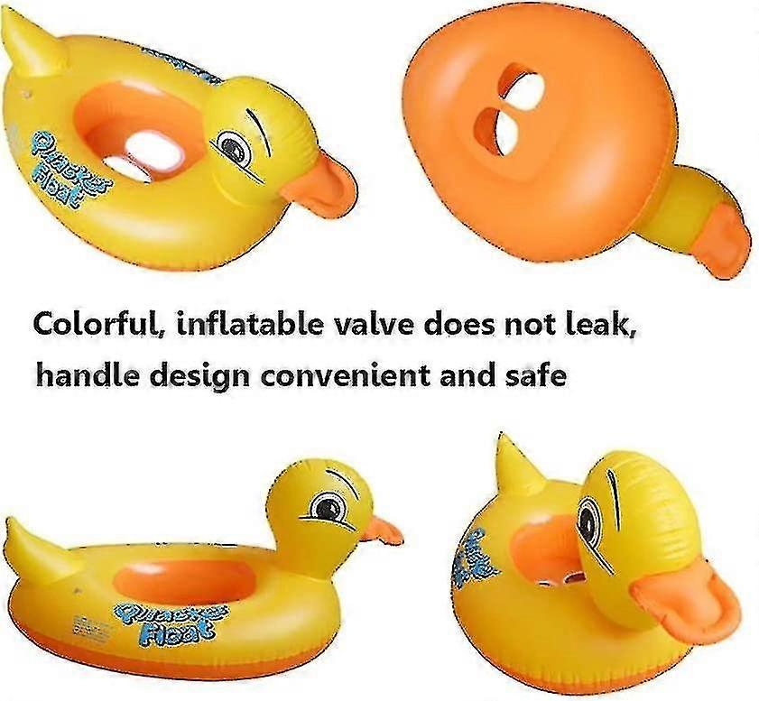 Inflatable Swim Ring For Kids, Little Yellow Duck Pool Float Early S ...