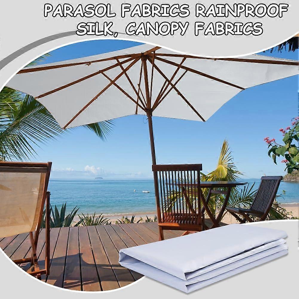 Silver Waterproof Sun Protection Canvas Fabric 66.93x157.48x0.01 Inch ...