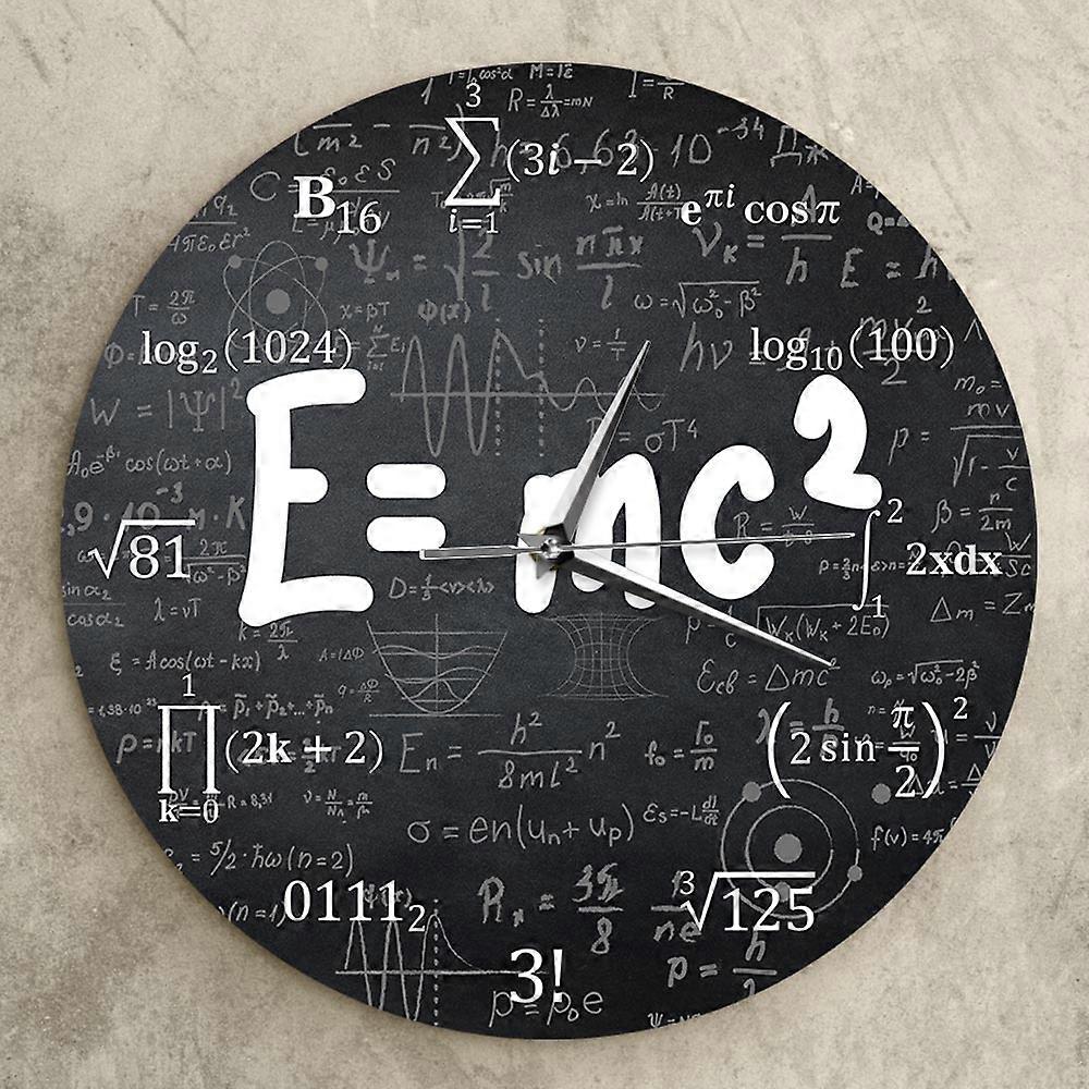 Theory of Relativity Math Formula Geek Wall Clock Scientist Physics ...