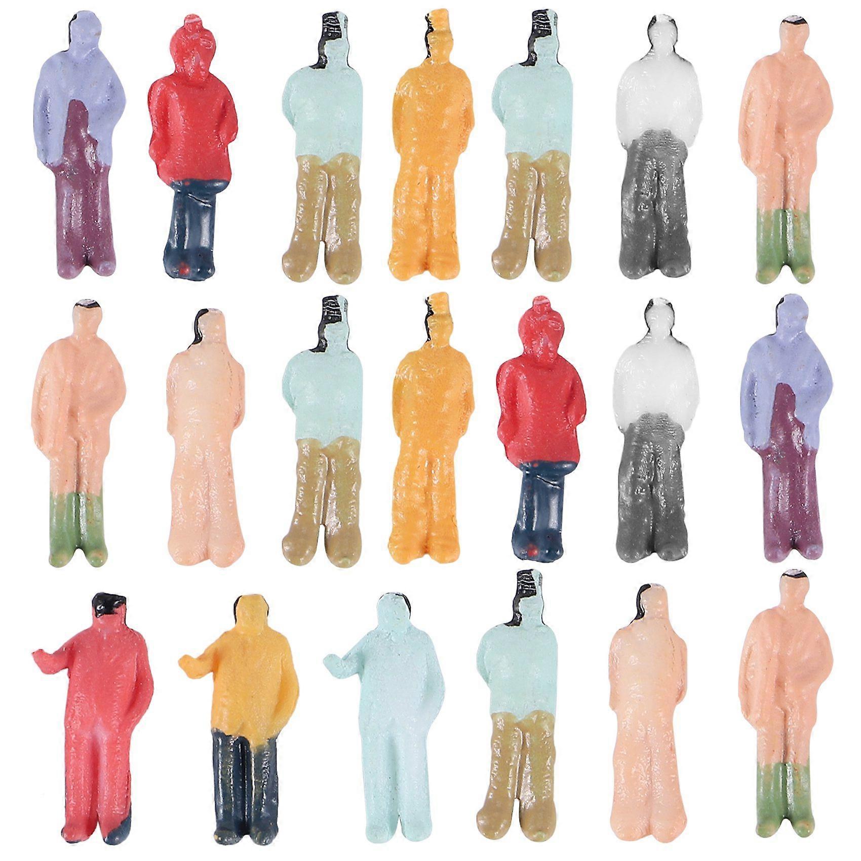 100pcs Z Scale 1:200 Mix Painted Model People Train Park Street ...