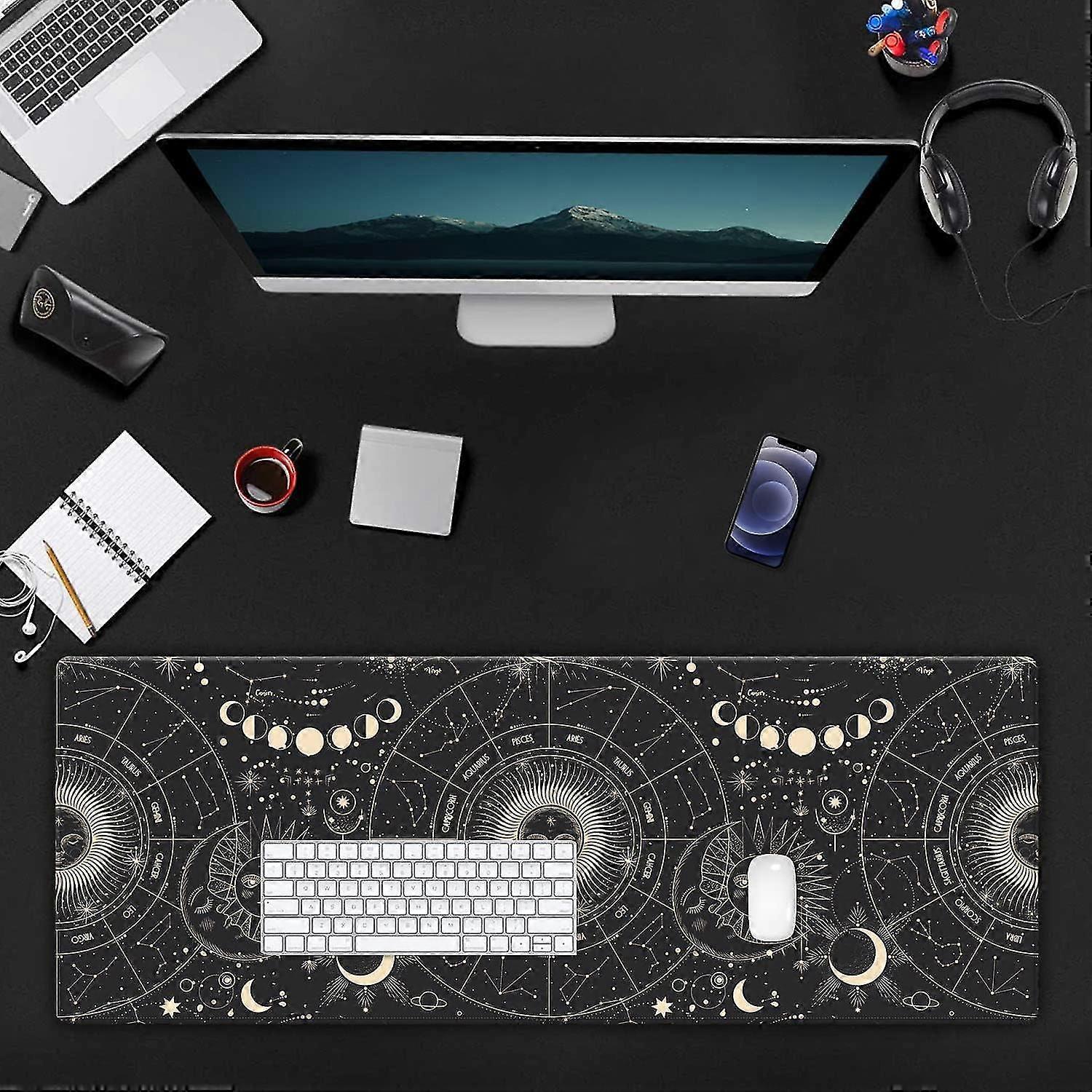 Desk Pad Protector,large Gaming Mouse Pad,office Desk Mat,non-slip Rubber Base Desk Blotter ...