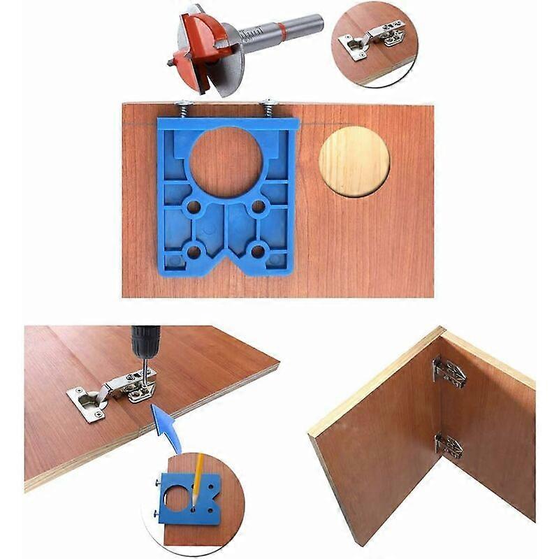 35MM Hinge Jig Concealed Hinge Drill Bit Sets Drilling Locator Guide ...