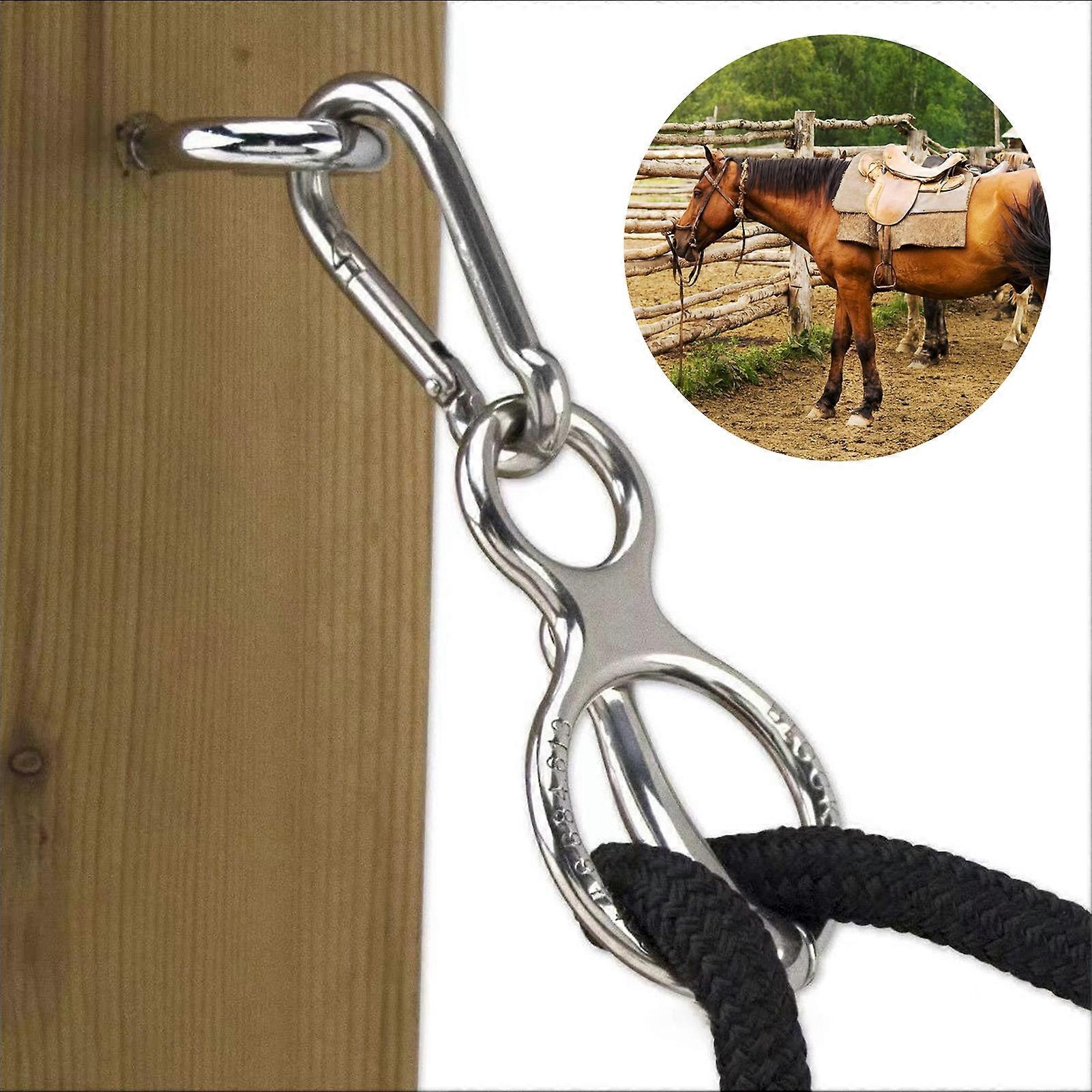 1 Set Heavy-Duty Horse Tie Ring Rustproof Quick Release Prevent Pulling ...