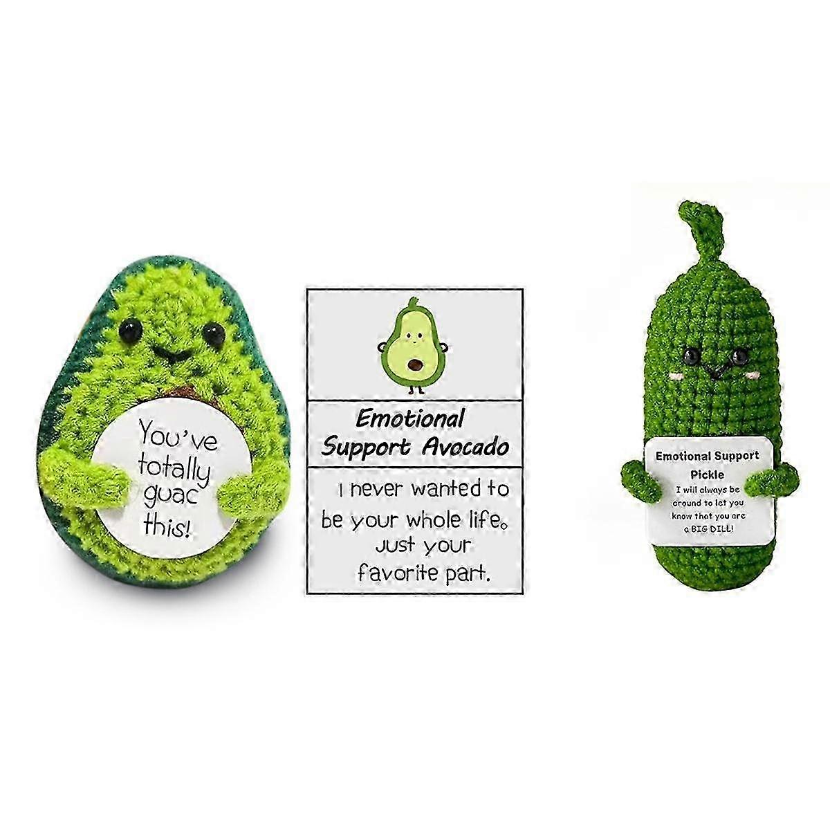 Mini Funny Positive Potato Cucumber, Handmade Emotional Support Crochet ...