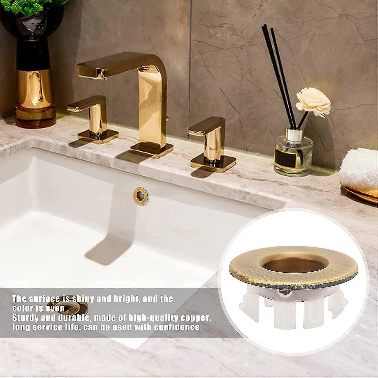 Sink Overflow Insert Brass Round Overflow Cover in Replacement Parts ...
