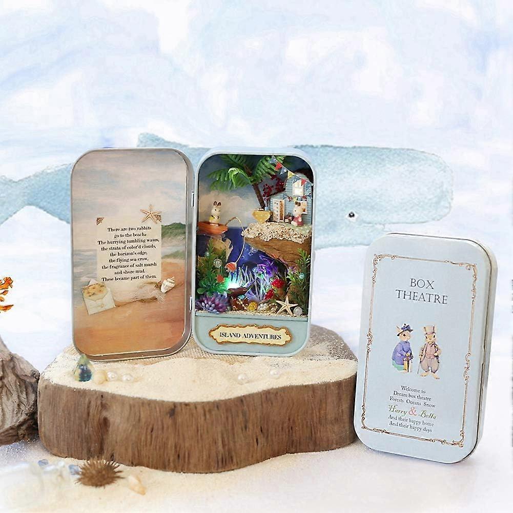 Box Theater Dollhouse Kit, DIY Dollhouse Miniature Kit with Furniture ...