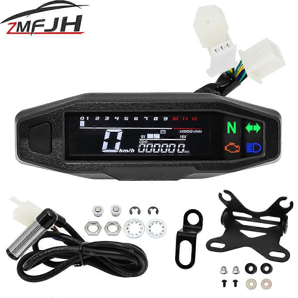 A New Universal Moto RPM Tachometer Speedometer Speed Gauge Tacho Meter ...
