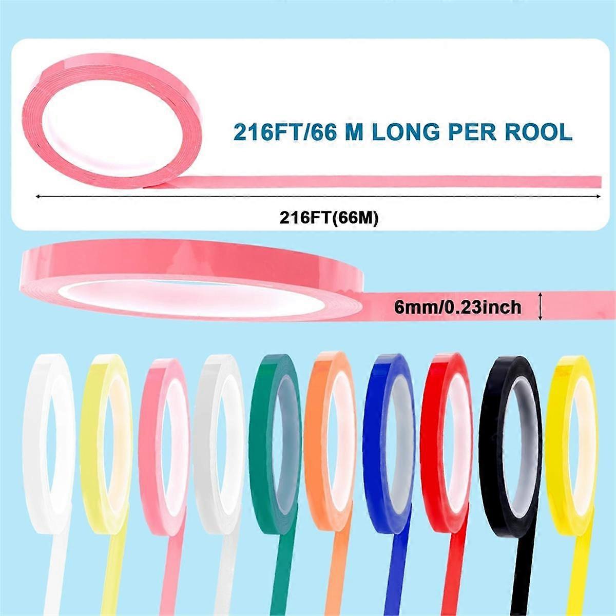 20 Rolls 10 Colors Autoclave Tape 216 Ft/L X 0.24 In/W Instruments ...