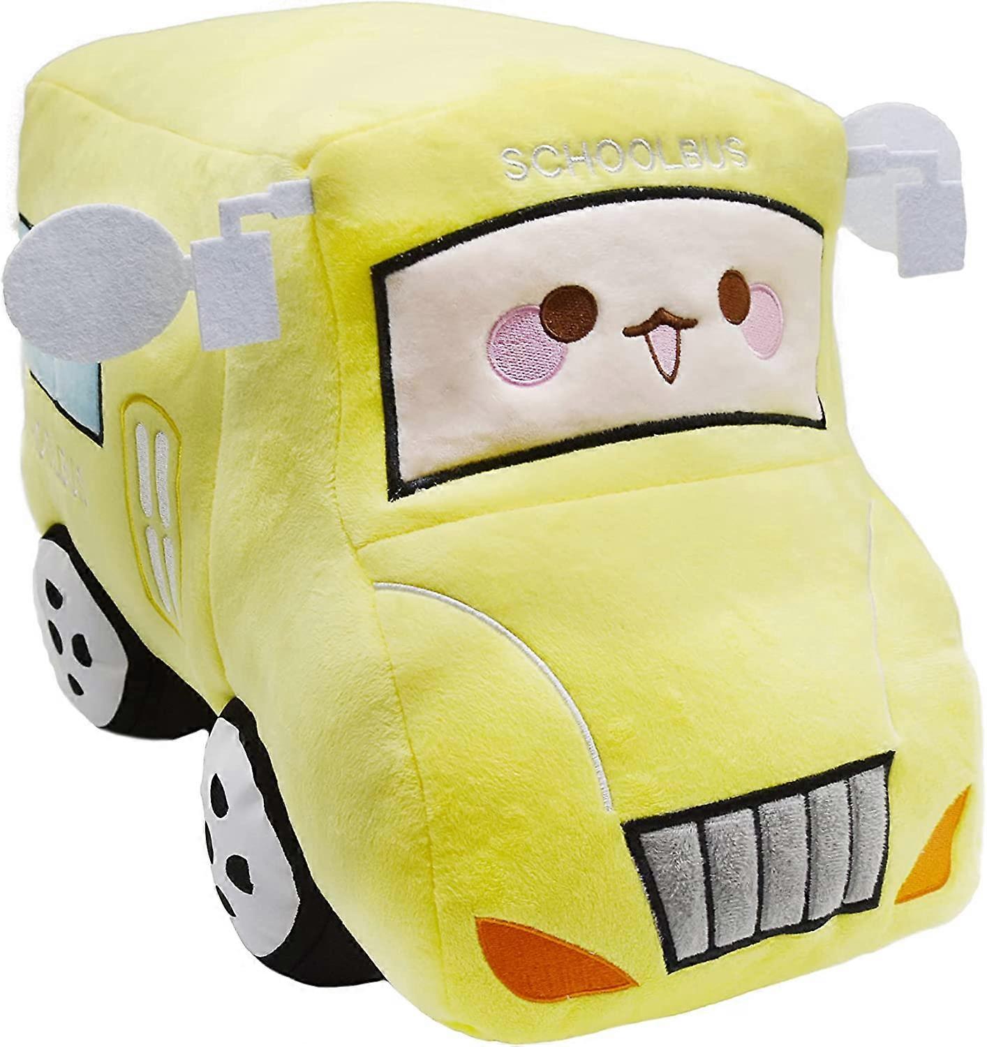 Soft Plush School Bus Stuffed Car Toy Super Cute Yellow Truck plushie ...