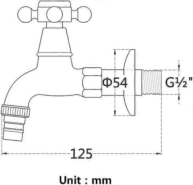 Washing machine taps Washing Machine Tap Solid Brass with G1/2 Sink ...