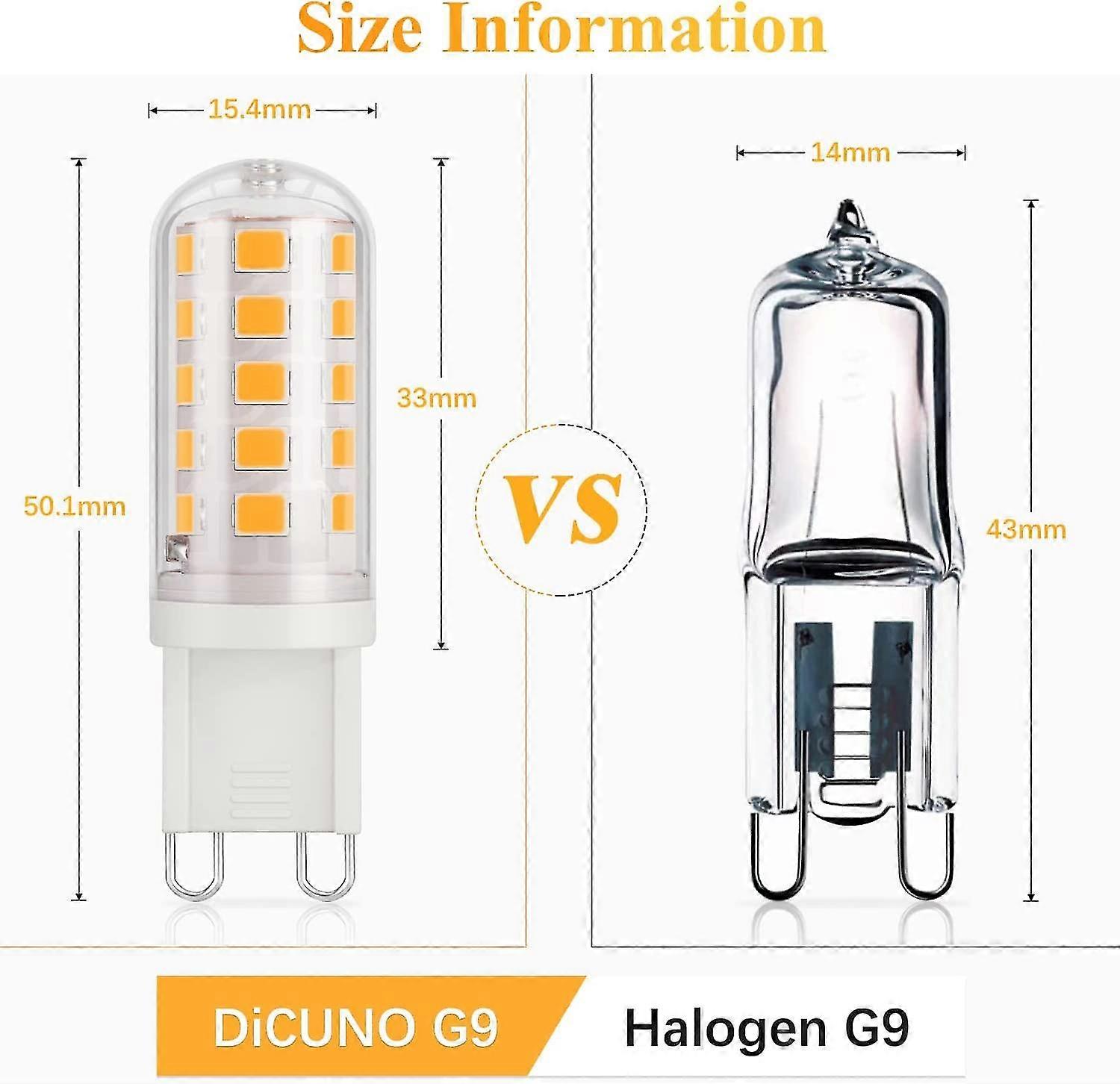 Led Light Warm White 3000k Led Bulb 30w-40w Halogen Lamp Set Of 6 ...