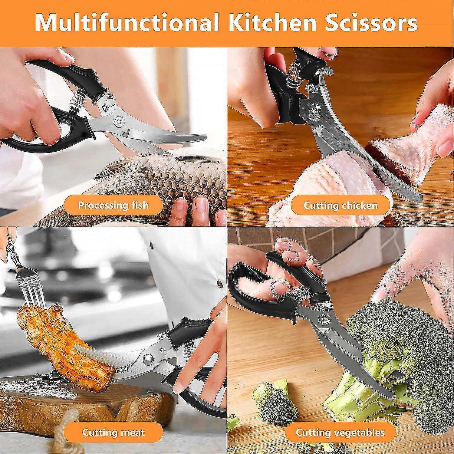 Heavy Duty Poultry Shears - Kitchen Scissors for Cutting Chicken ...