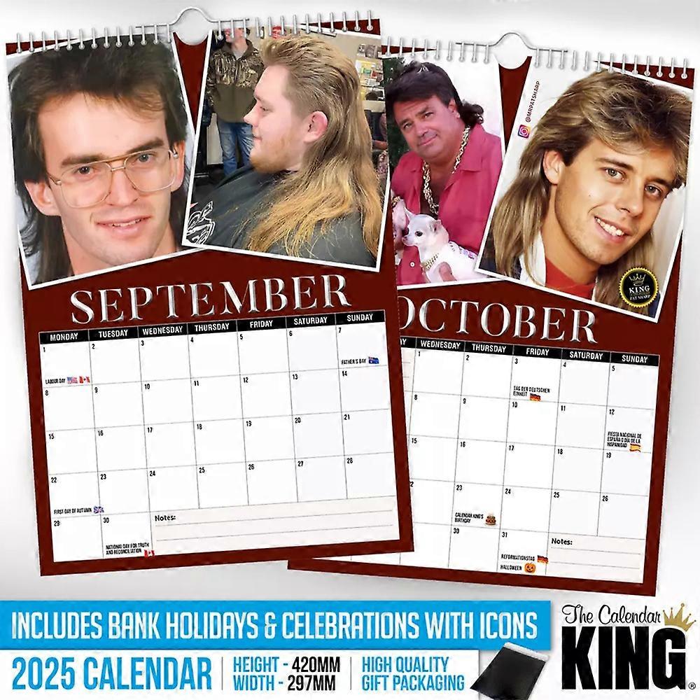 2025 World's Greatest Mullets Calendar Wall Calendars Rock & Roll ...